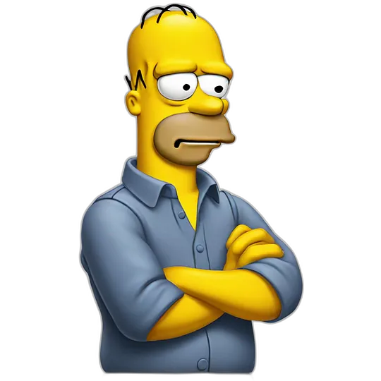 THINKING HOMER SIMPSON emoji | AI Emoji Generator