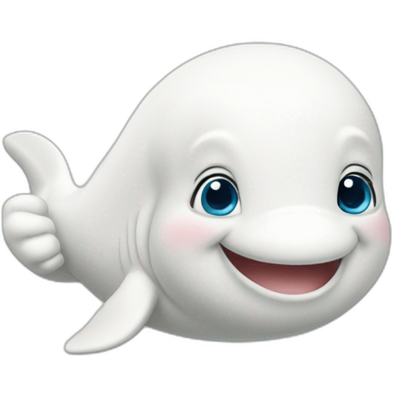 Beluga thumbs up emoji | AI Emoji Generator