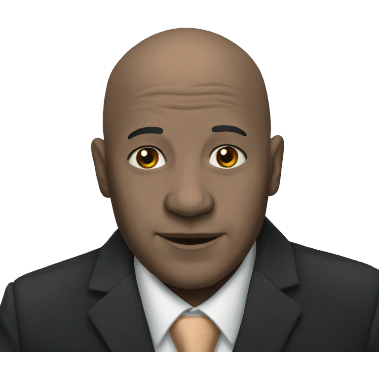 bald man in suit emoji