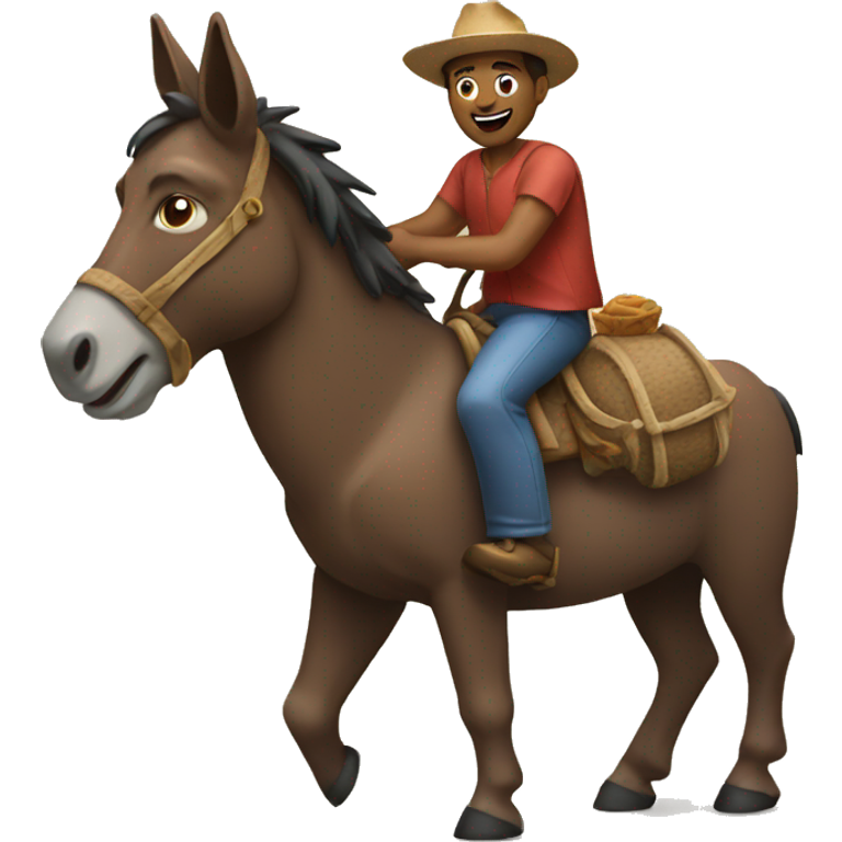 man riding donkey emoji | AI Emoji Generator