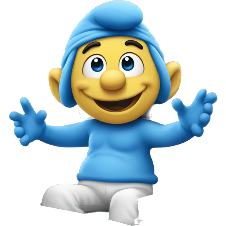 Smurfs on a plane emoji | AI Emoji Generator