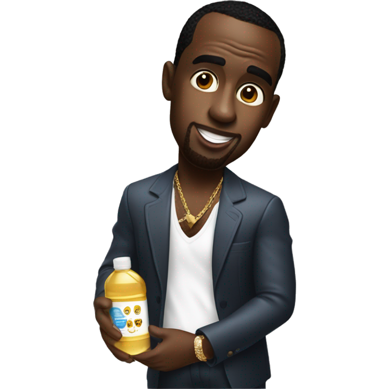 P diddy holding a bottle of baby oil emoji | AI Emoji Generator