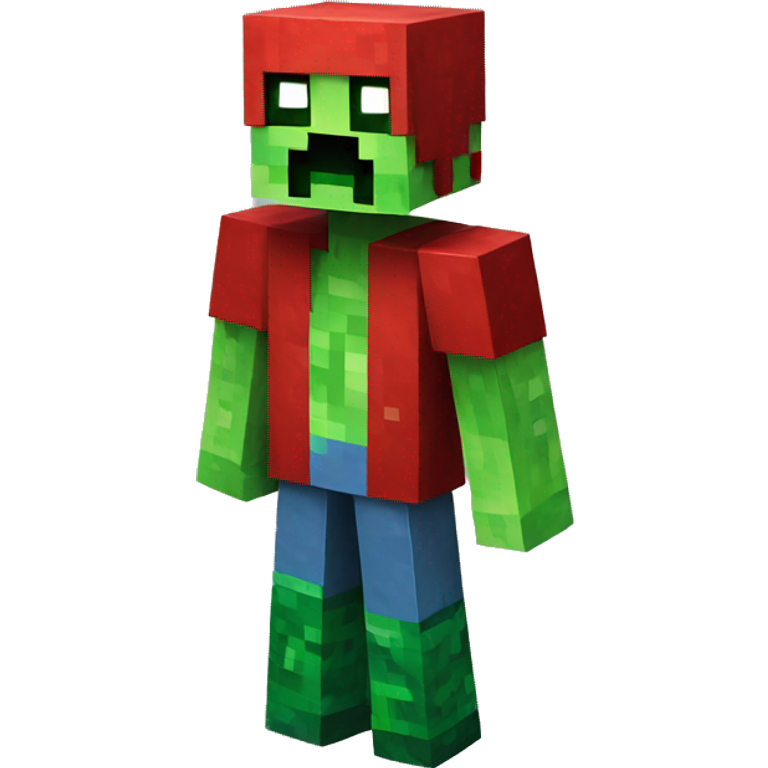 Minecraft creeper red emoji | AI Emoji Generator