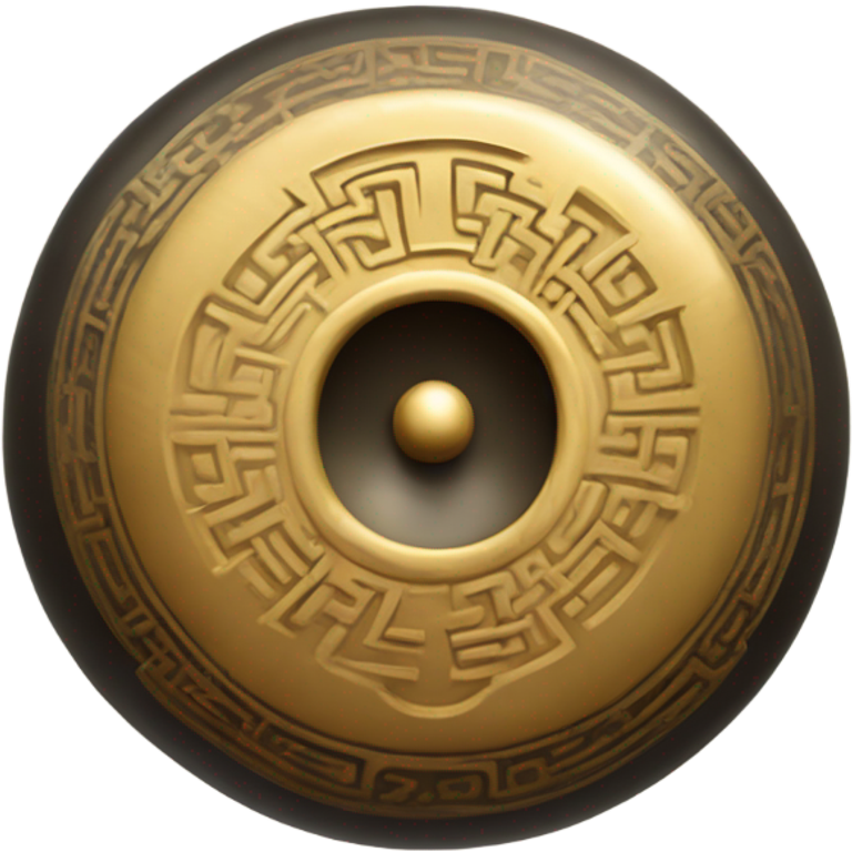 Feng shui zen chinese gong with a mallet striking him producing song ...