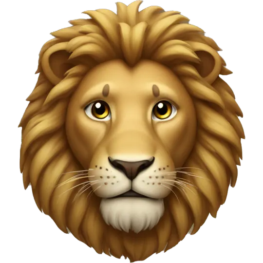 lion with apple emoji | AI Emoji Generator