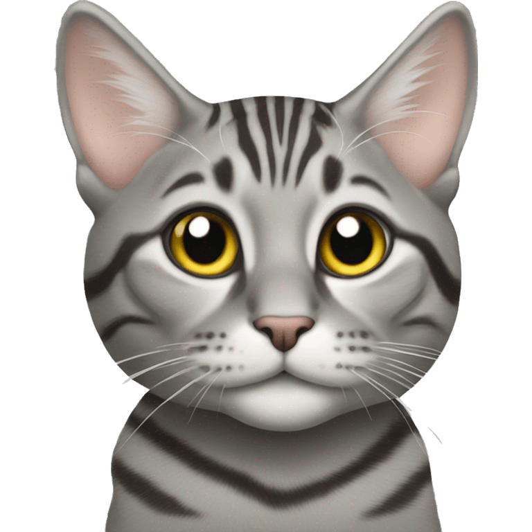 Gray tabby laying emoji | AI Emoji Generator