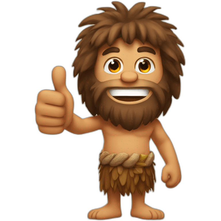 caveman thumbs up emoji | AI Emoji Generator
