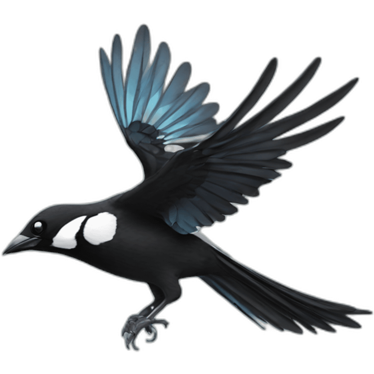 flying magpie emoji | AI Emoji Generator