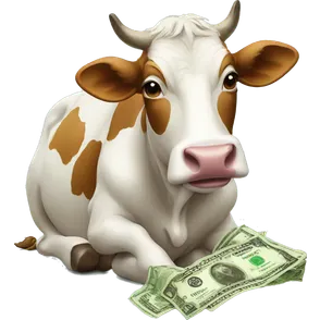 Cow eating emoji | AI Emoji Generator