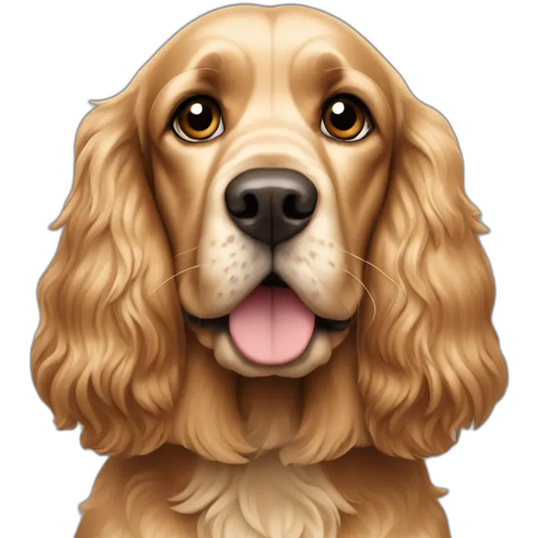 Dog-golden-english-cocker-spaniel-full-body-standing emoji | AI Emoji ...