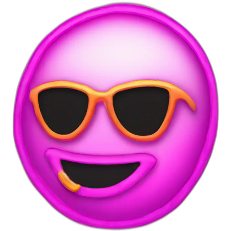 Juicy booty neon sign style emoji | AI Emoji Generator