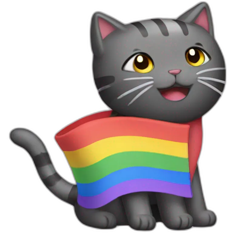 Nyan cat with hétéro flag emoji | AI Emoji Generator
