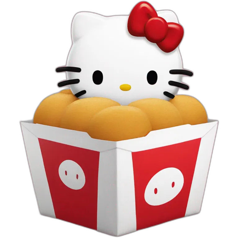 Hello kitty eat mcdo emoji | AI Emoji Generator