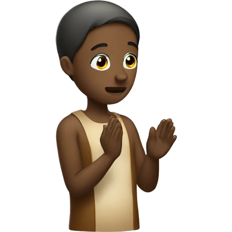 Begging Requesting while praying with hands emoji | AI Emoji Generator