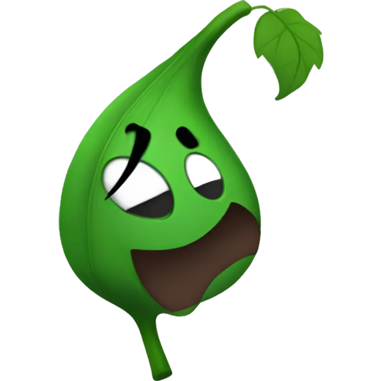 Evil leafy bfdi emoji | AI Emoji Generator