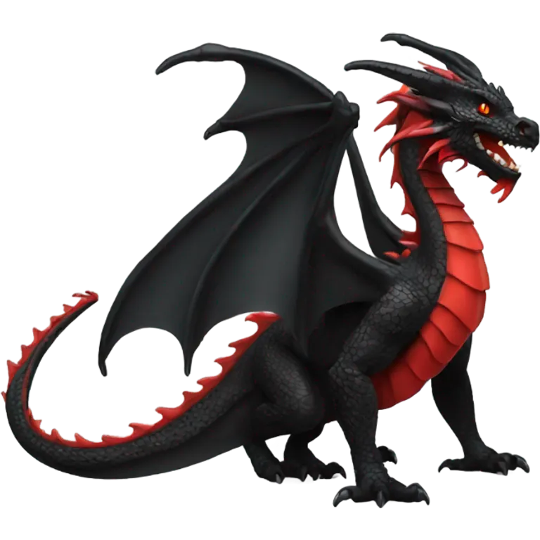 Black and red dragon emoji | AI Emoji Generator
