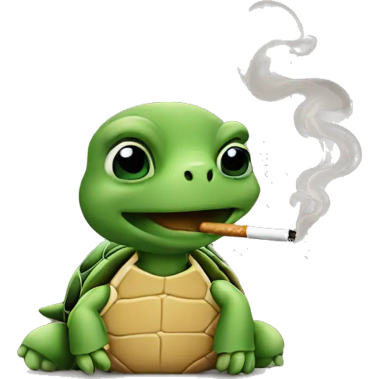 Turtle smoking emoji | AI Emoji Generator