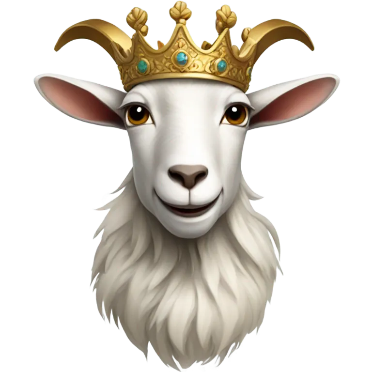 cool goat with a crown emoji | AI Emoji Generator