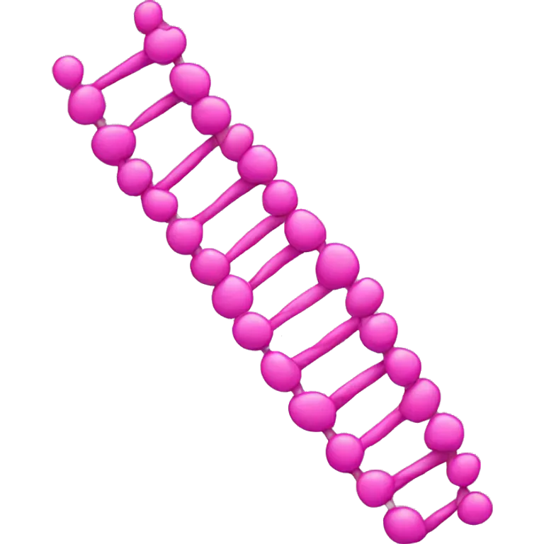 Pink dna strand emoji | AI Emoji Generator