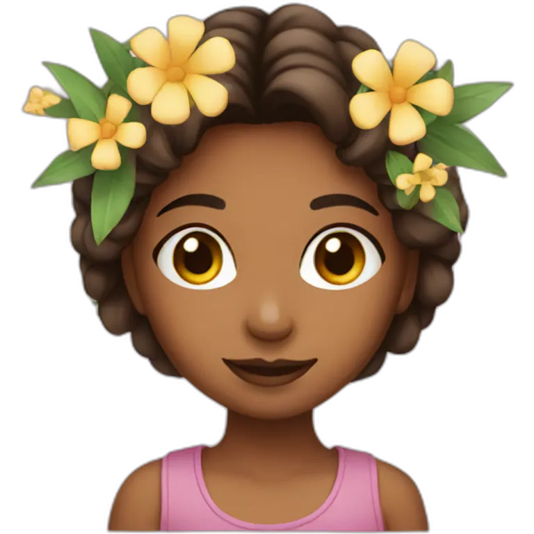 girl with flowers emoji | AI Emoji Generator