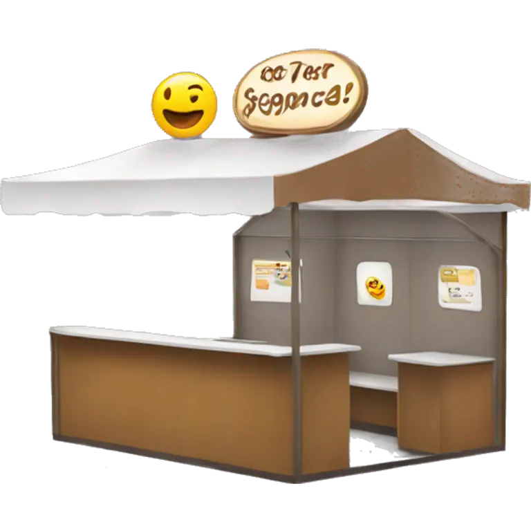 booth for an event emoji | AI Emoji Generator