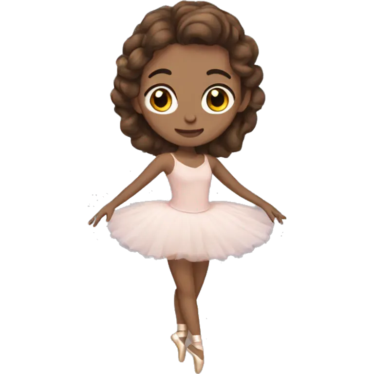 Ballet dancer with brown hair emoji | AI Emoji Generator