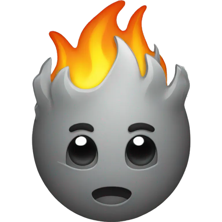 Grey fire hot emoji | AI Emoji Generator