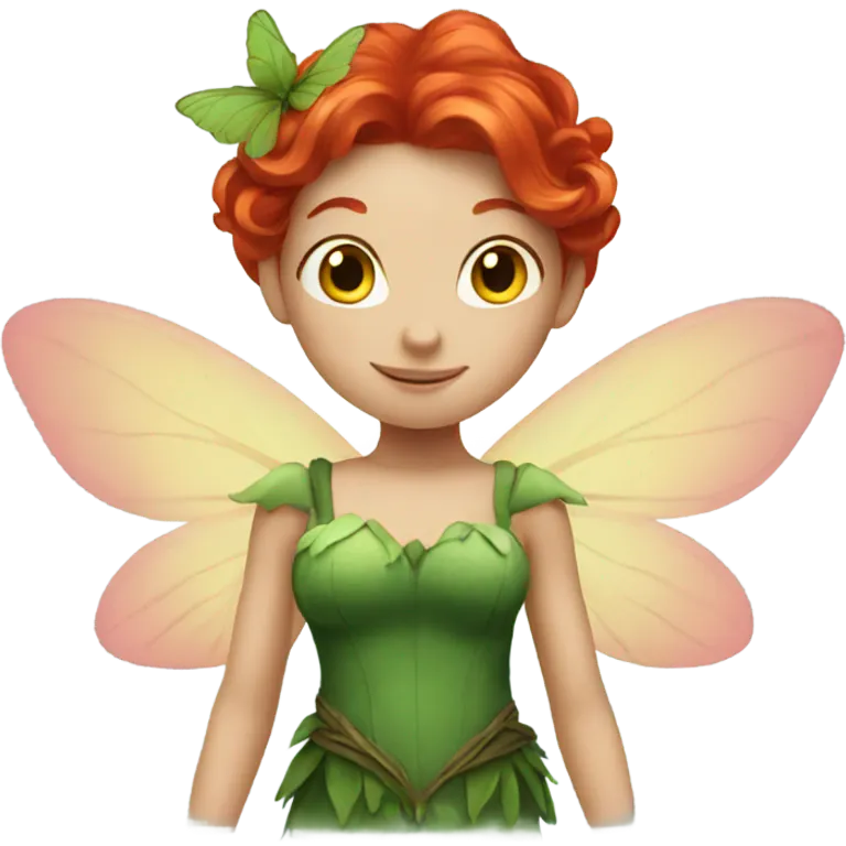 Red hair fairy emoji | AI Emoji Generator