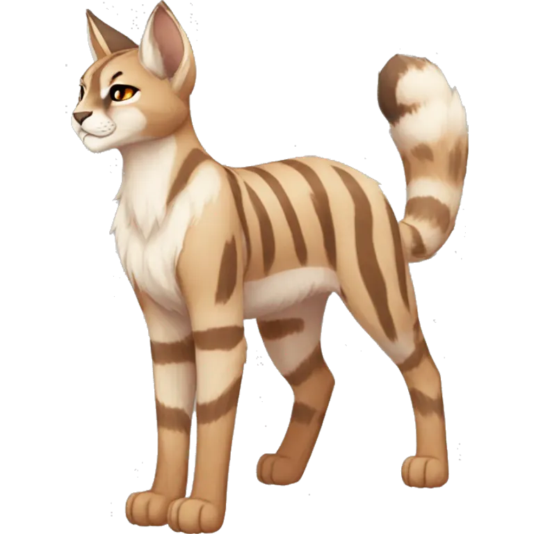 Anthro Beige-Orange-Brown Striped Fur-Sona-Fakemon Lynx-Caracal Full ...