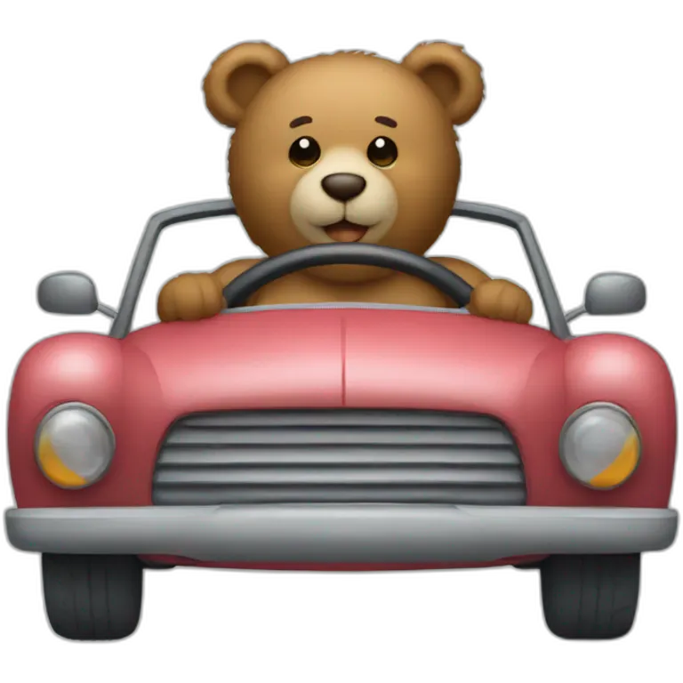teddy bear driving a car emoji | AI Emoji Generator