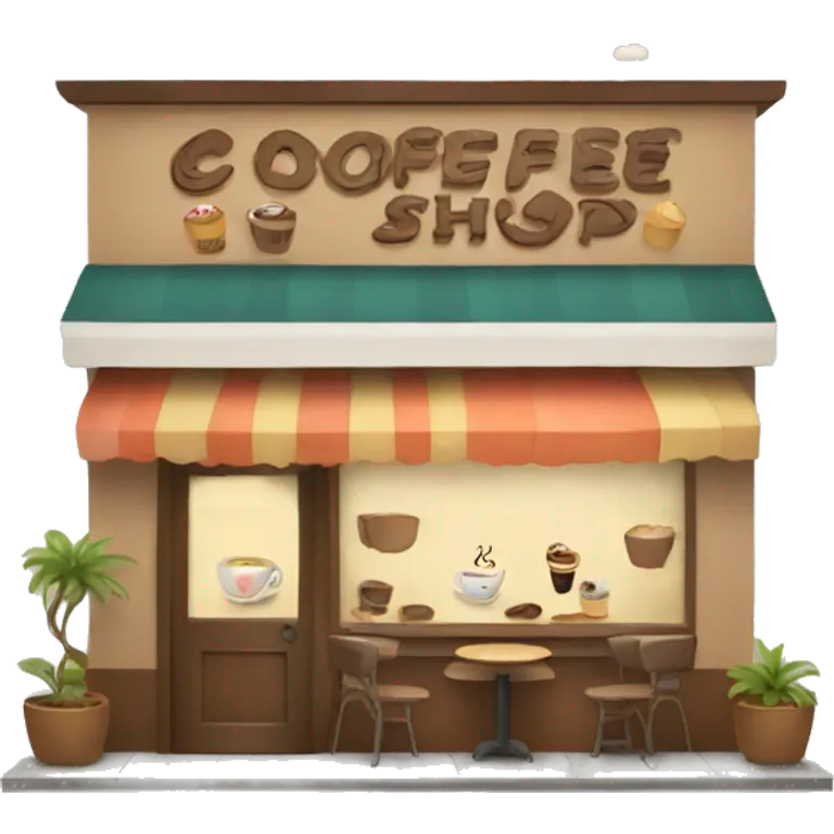 Cute coffee shop emoji | AI Emoji Generator