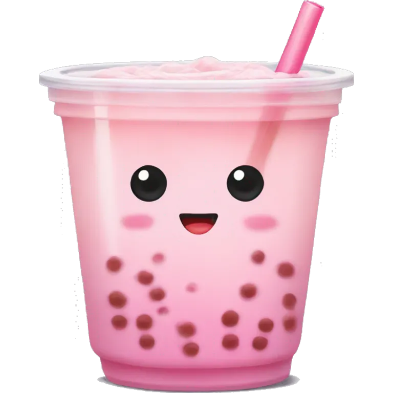 Light pink bubble tea emoji | AI Emoji Generator