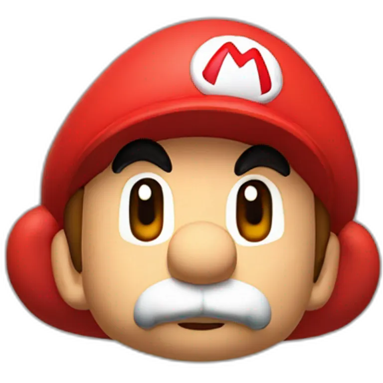 Mario avec casquette rouge à côté d'une main qui montre un pouce vers ...