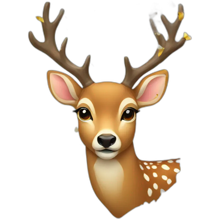 A deer with confetti emoji | AI Emoji Generator