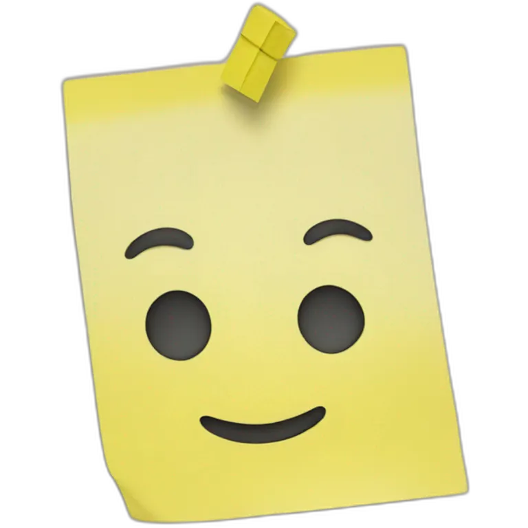 yellow post it note emoji | AI Emoji Generator