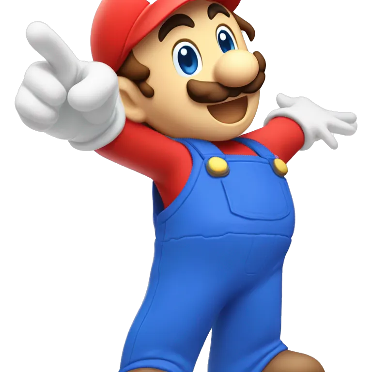 happy mario pointing at you emoji | AI Emoji Generator