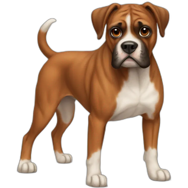 Boxer dog brown emoji | AI Emoji Generator