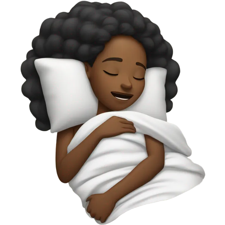 Black girl sleep snoring emoji | AI Emoji Generator