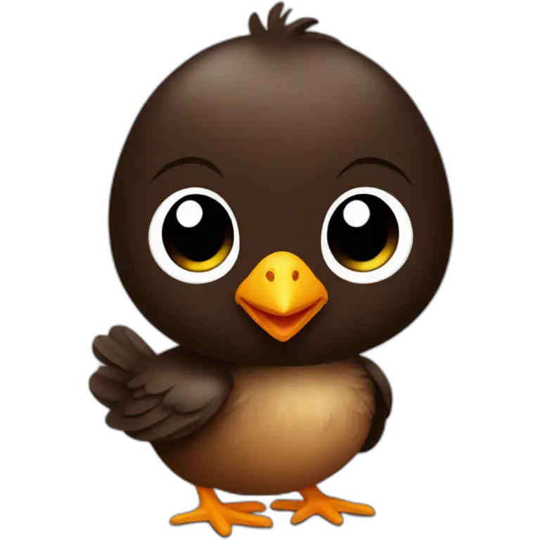 dark brown color baby chick emoji | AI Emoji Generator