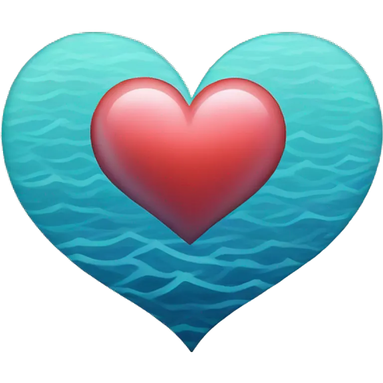 ocean in a heart shape emoji | AI Emoji Generator