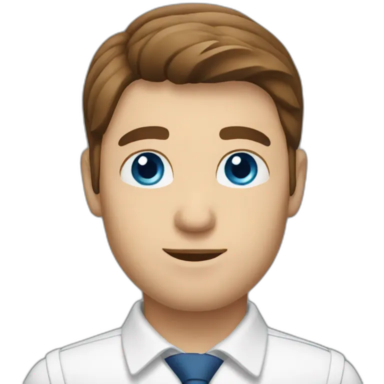broker with brown hair and blue eyes doing correct with hands emoji ...