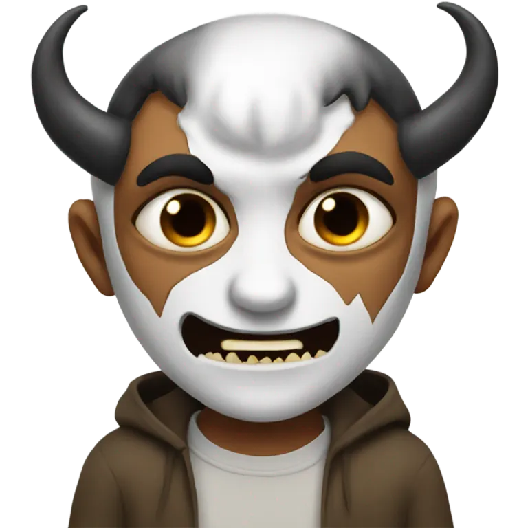Two faced demon and cute boy emoji | AI Emoji Generator