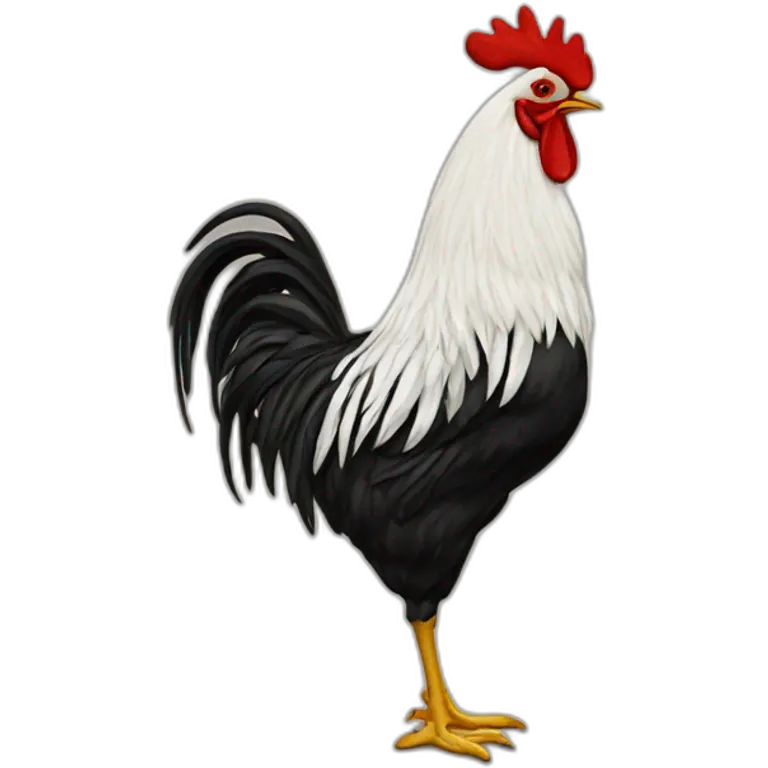 A COCKEREL IN AN EMBROIDERED SHIRT emoji | AI Emoji Generator