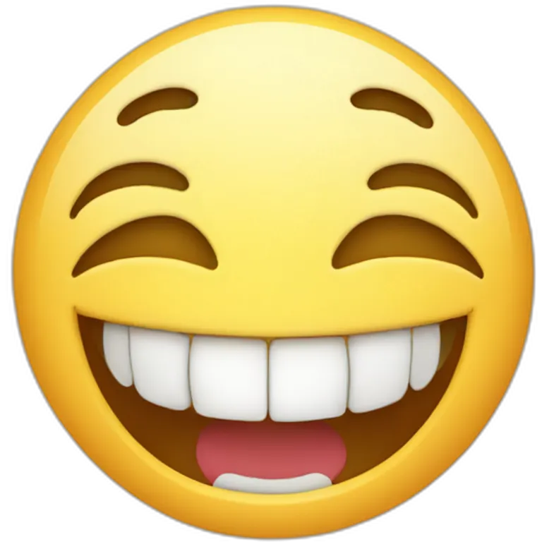 laugh and teeth is out from the mouth. emoji | AI Emoji Generator