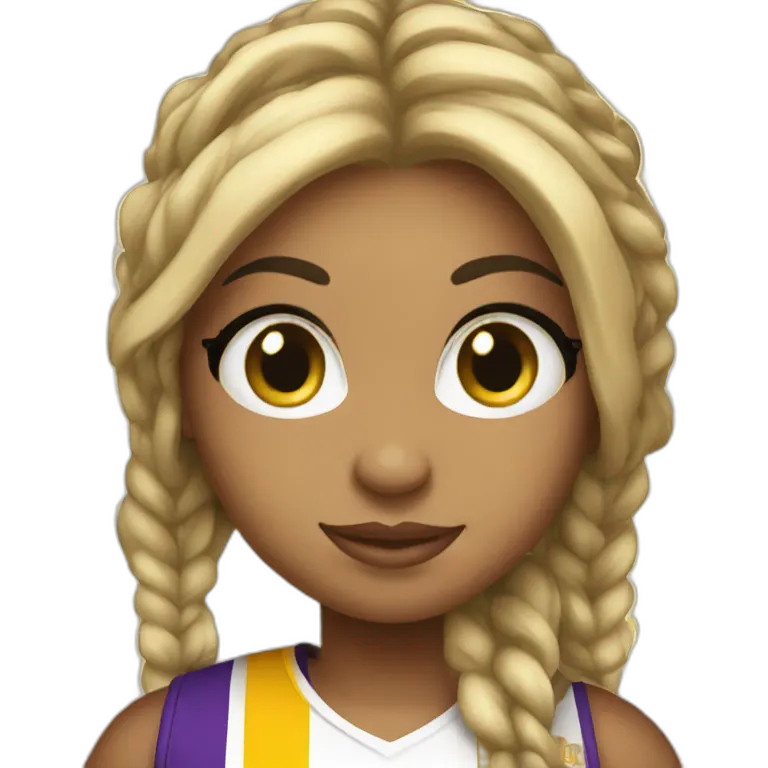 lakers girl white emoji | AI Emoji Generator