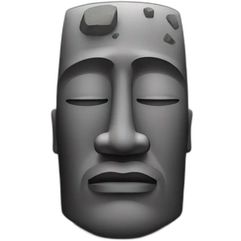 sleeping-moai-stature emoji | AI Emoji Generator