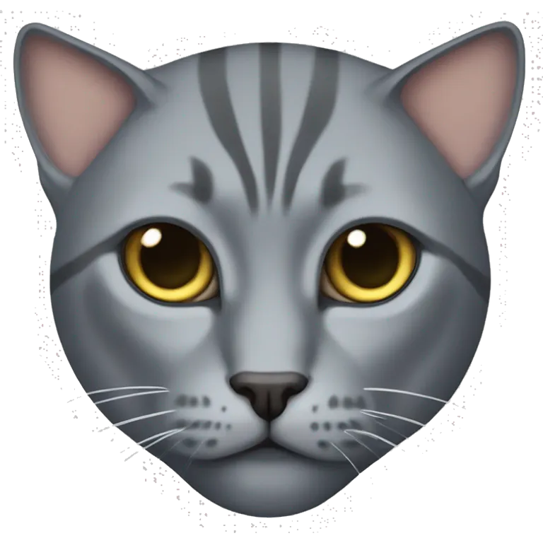 Grey cat of the Donian Sphinx emoji | AI Emoji Generator