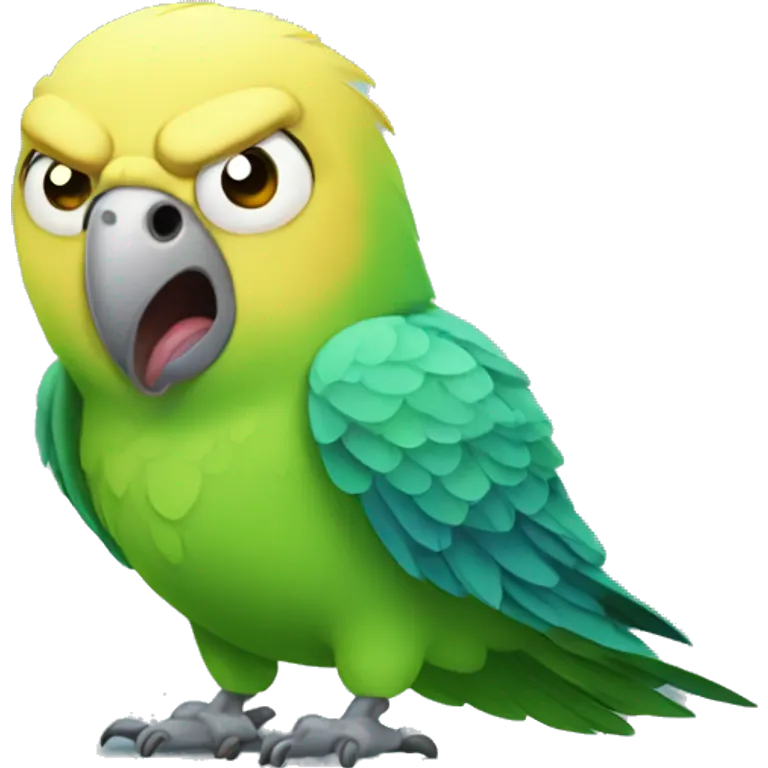 parakeet that is angry emoji | AI Emoji Generator