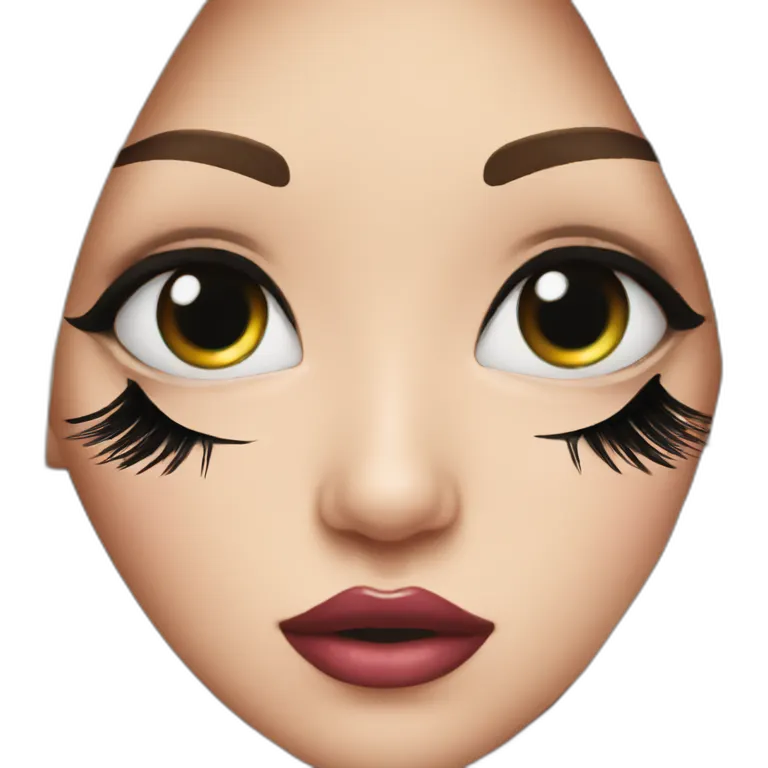 big lips and eye lashes emoji | AI Emoji Generator