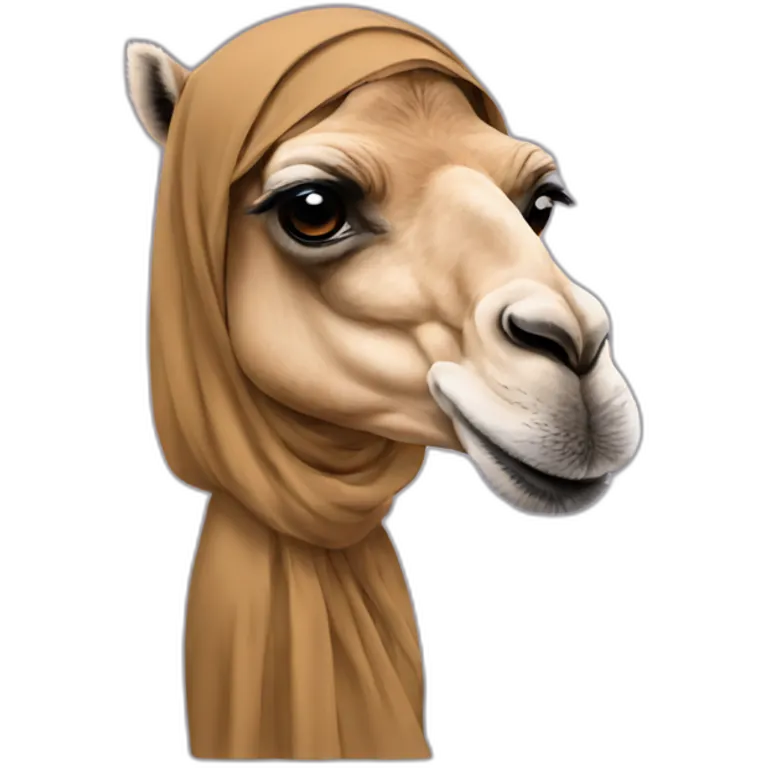 camel with hijab emoji | AI Emoji Generator